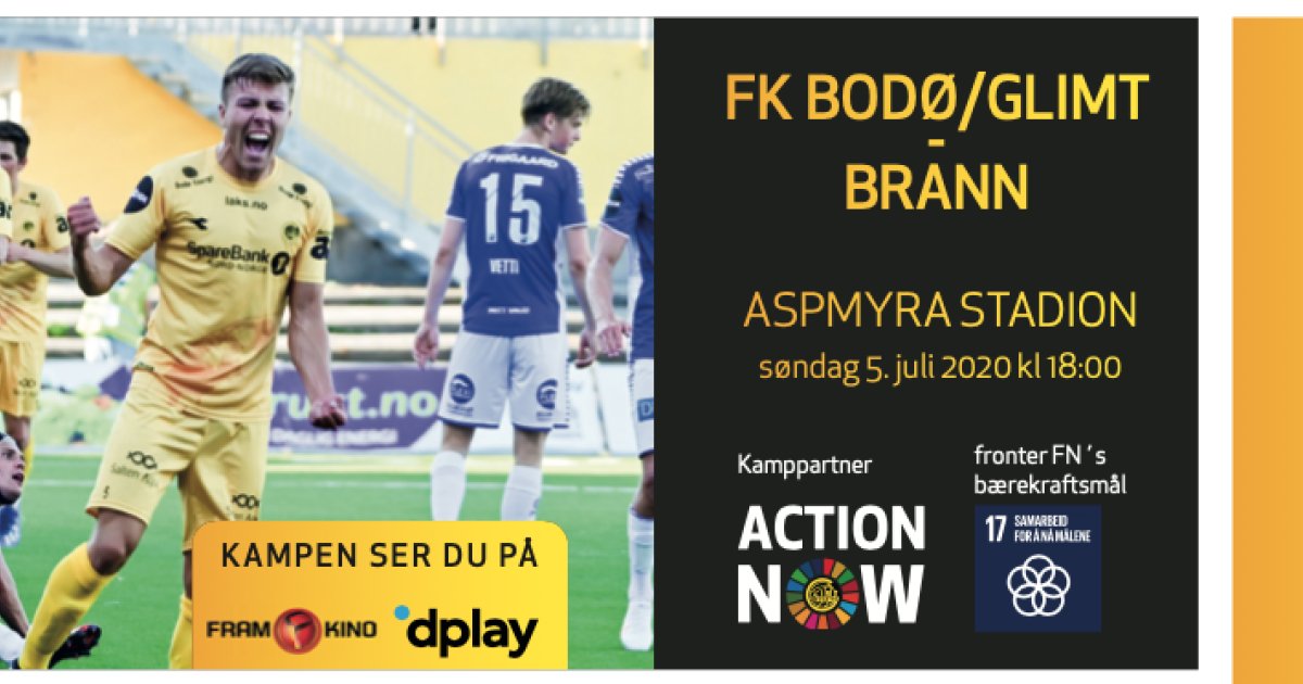 Kampark Bodø/Glimt mot Brann / Bodø/Glimt